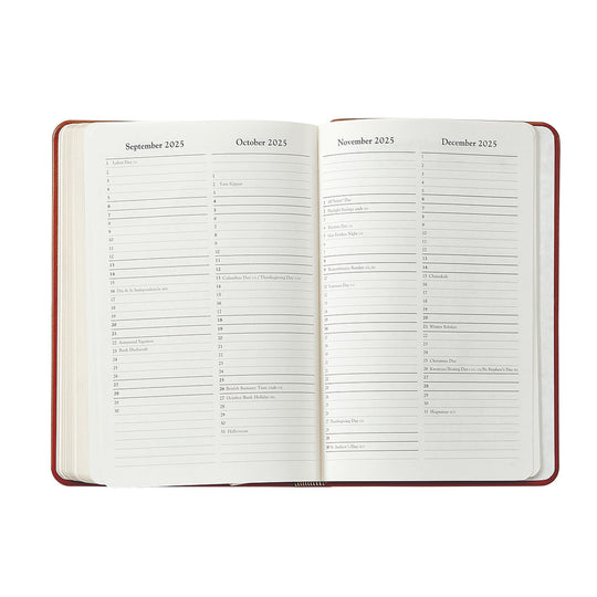 2026 Daily Journal Planner | Black Traditional Leather – Graphic Image