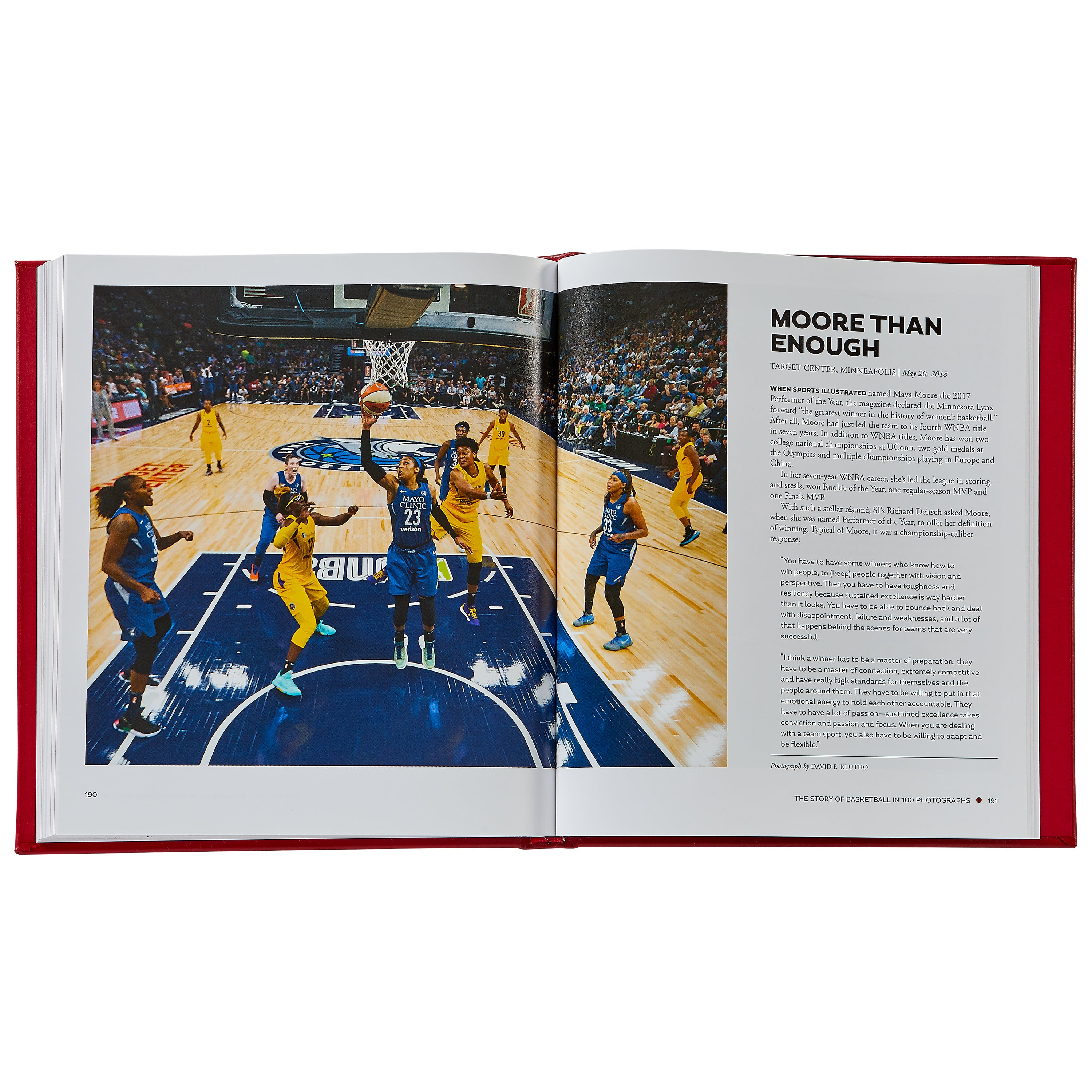 The Story of Basketball | Red Bonded Leather – Graphic Image