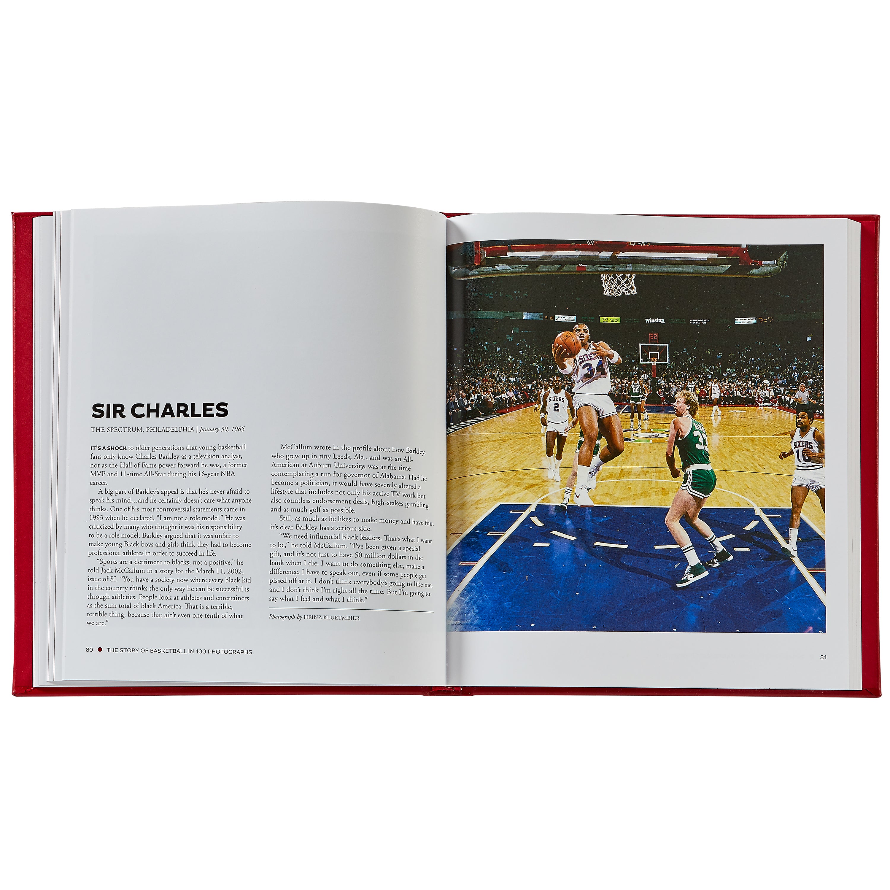 The Story of Basketball | Red Bonded Leather – Graphic Image