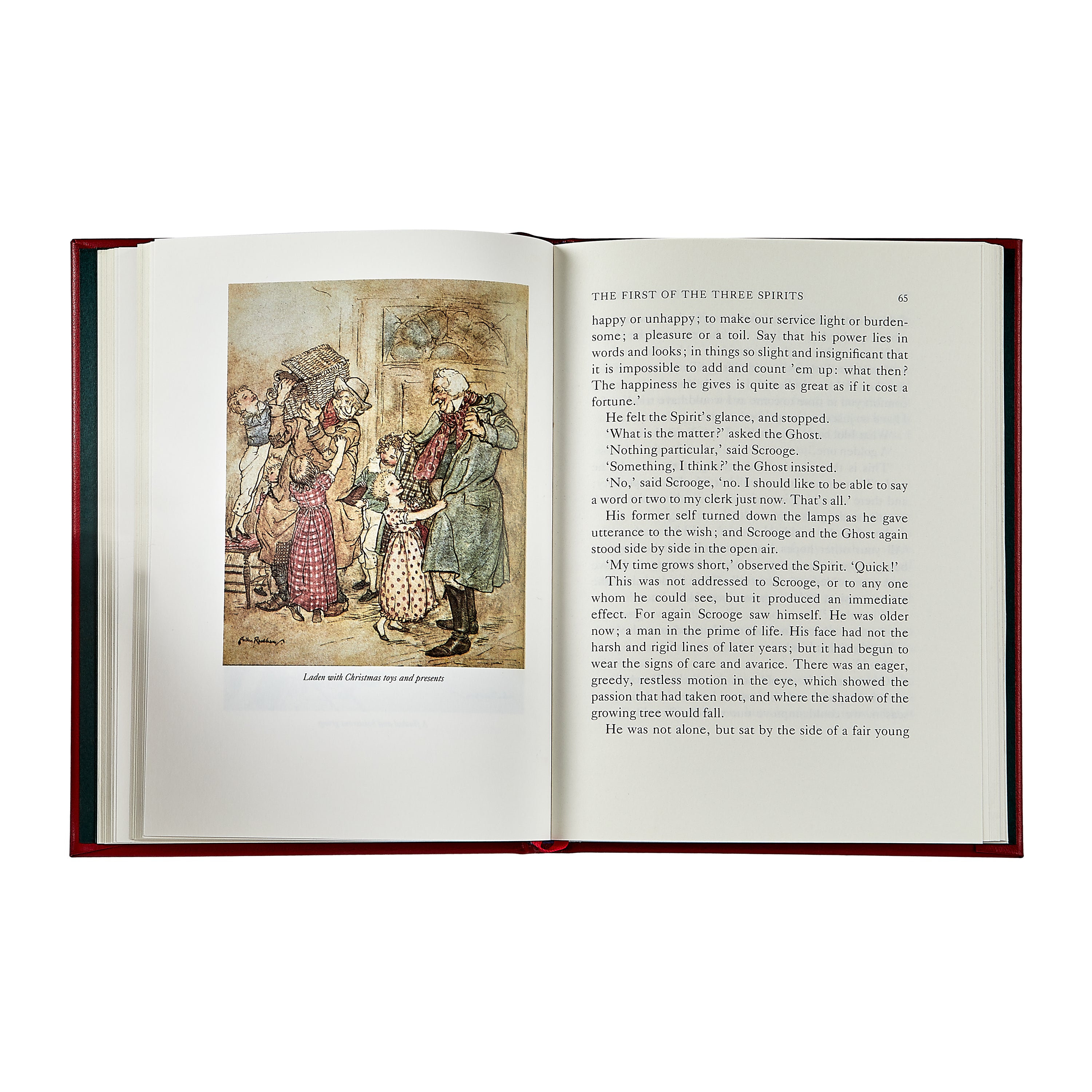 A Christmas Carol | Red Bonded Leather – Graphic Image