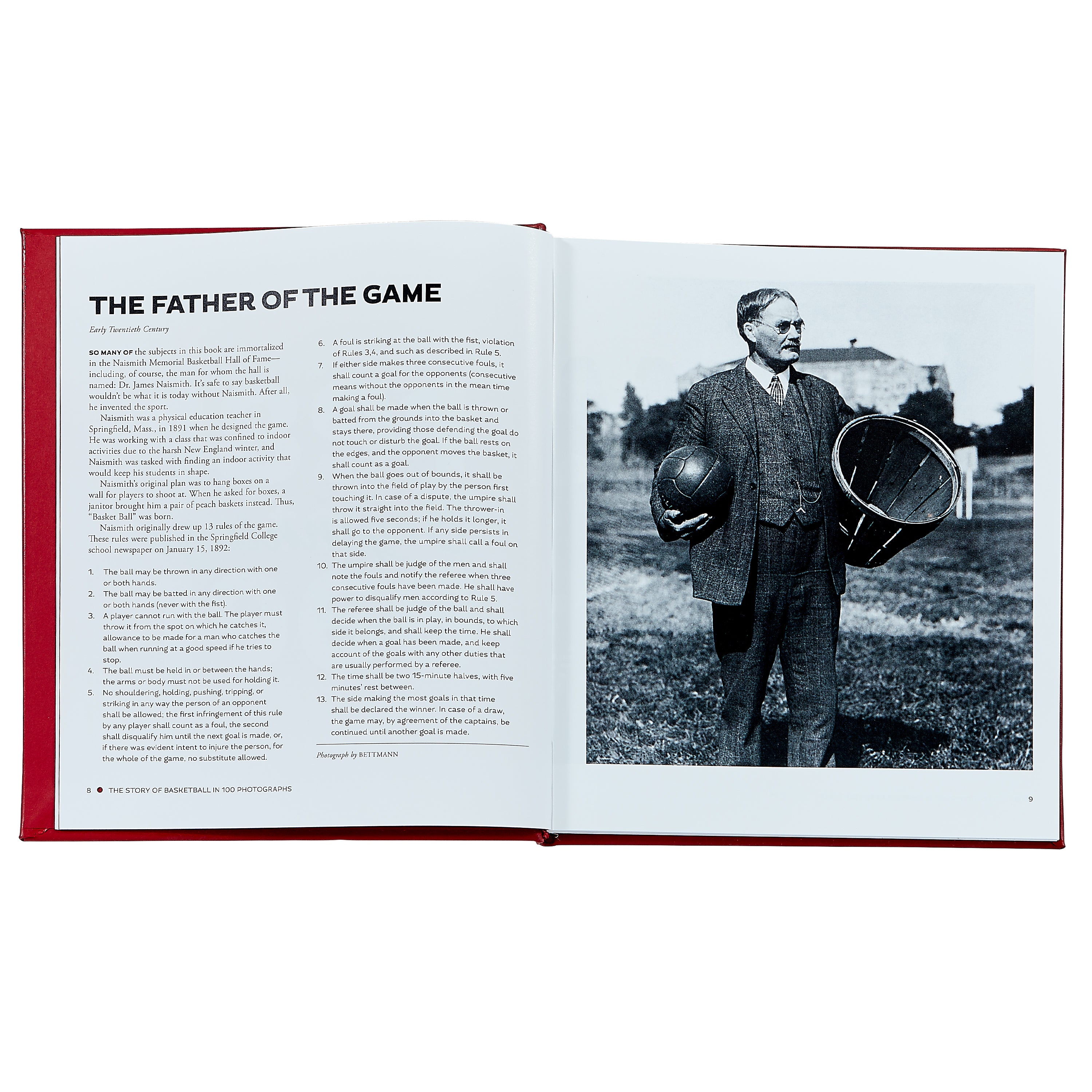The Story of Basketball | Red Bonded Leather – Graphic Image