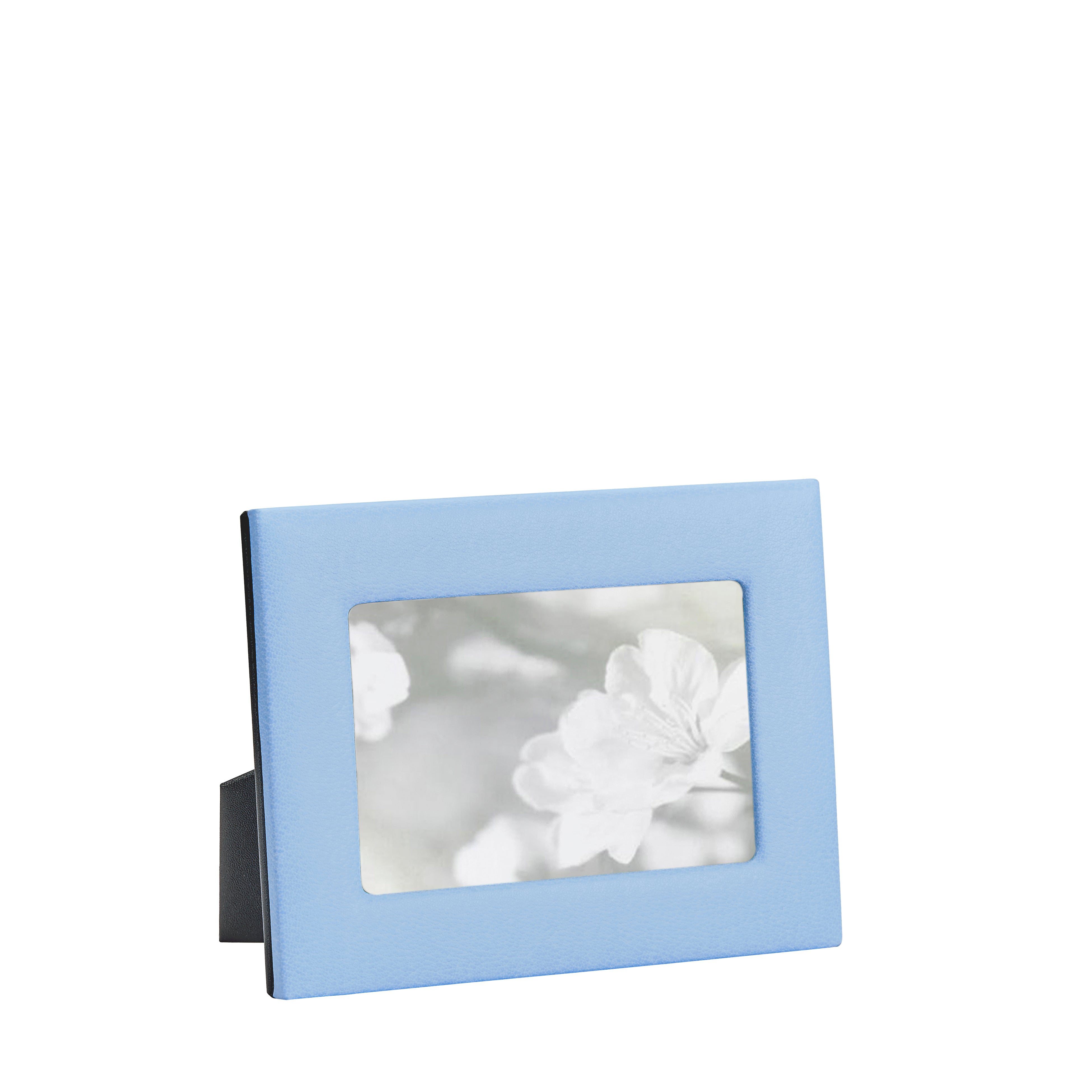4" x 6" Studio Frame | Light Blue Pebble Grain Leather – Graphic Image