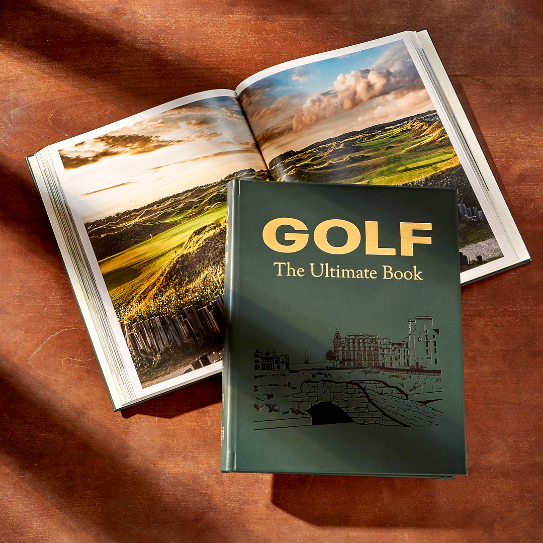 Golf: The Ultimate Book | Green Bonded Leather – Graphic Image