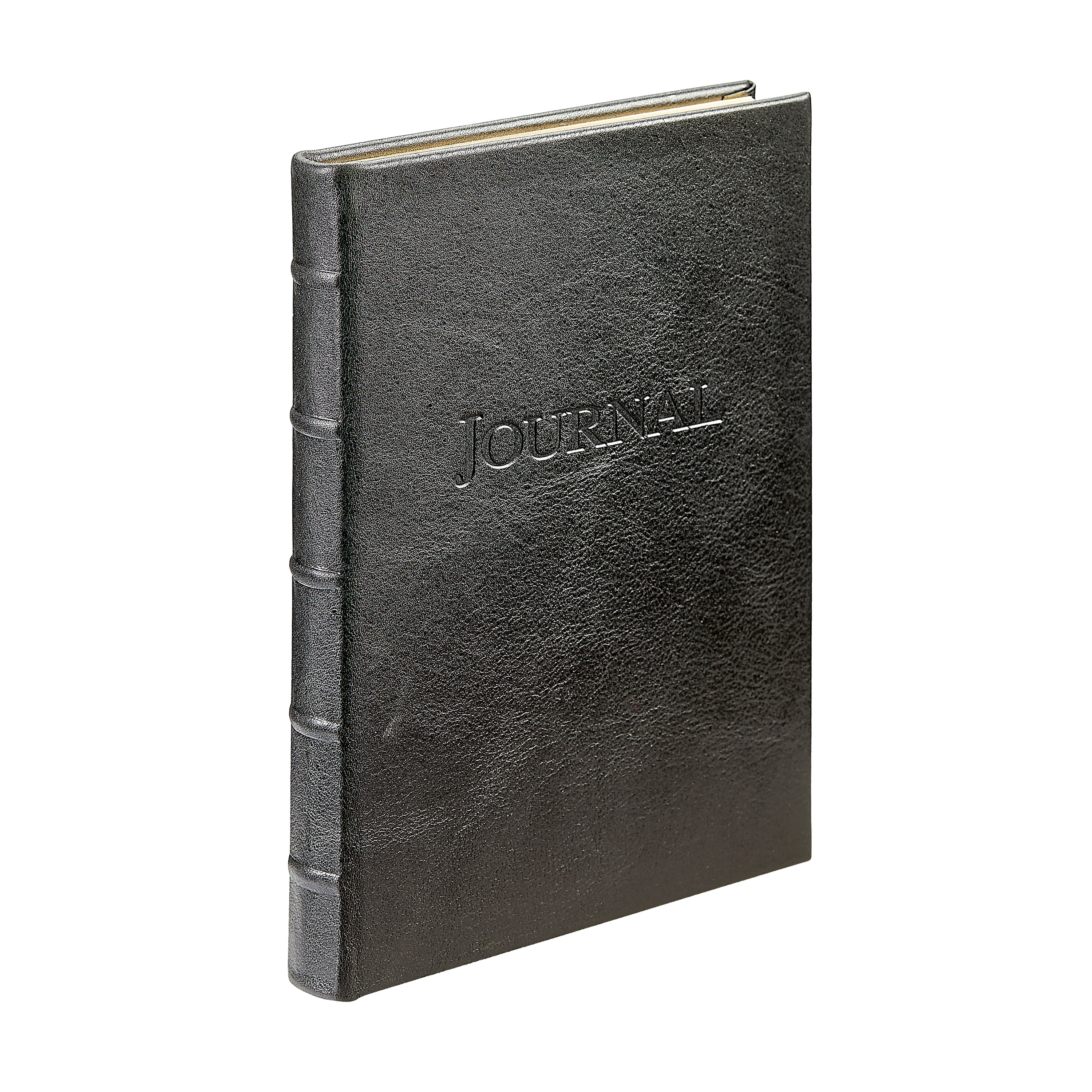 9" Hardcover Journal | Onyx Harness Leather – Graphic Image