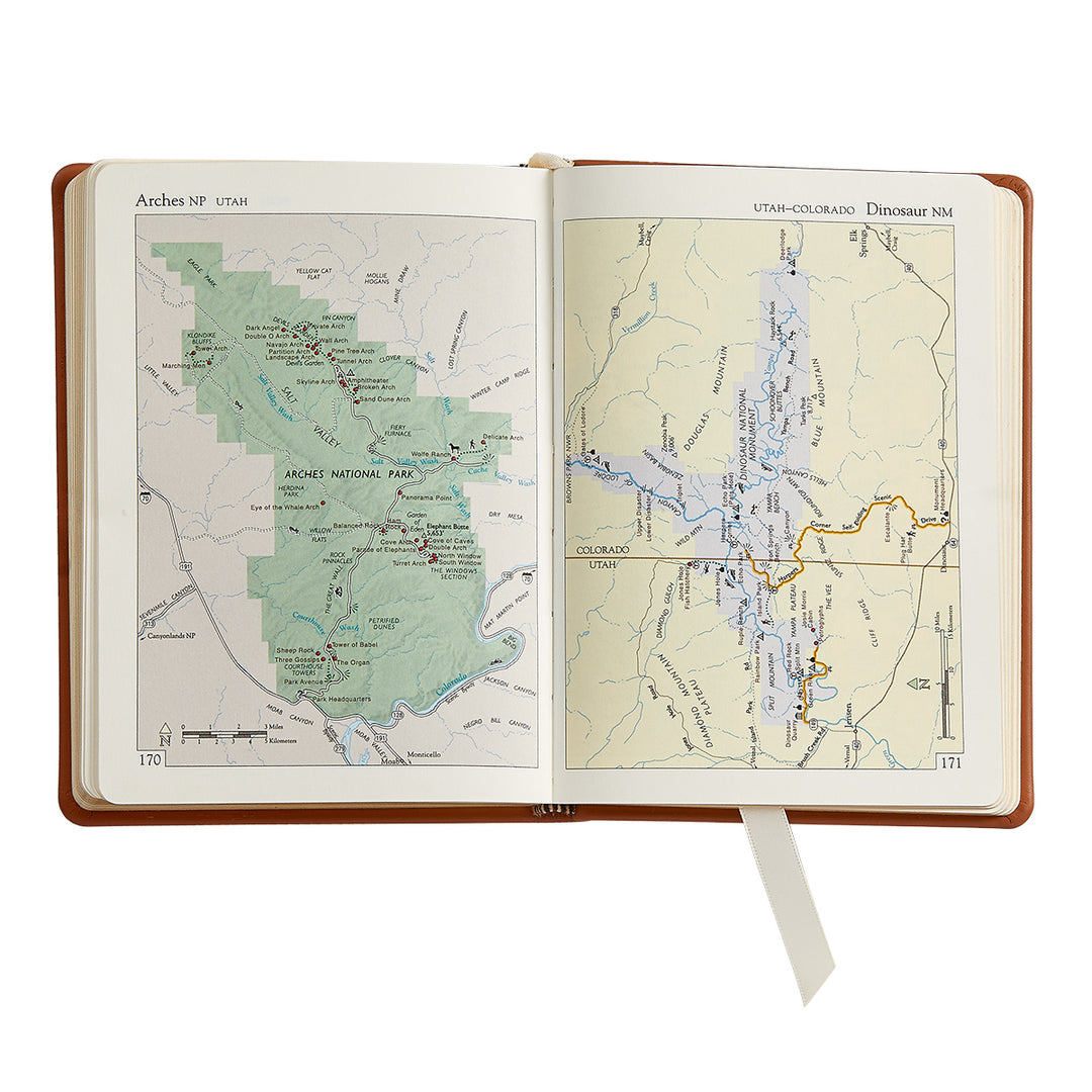 Rocky Mountains Travel Journal | Black Traditional Leather – Graphic Image