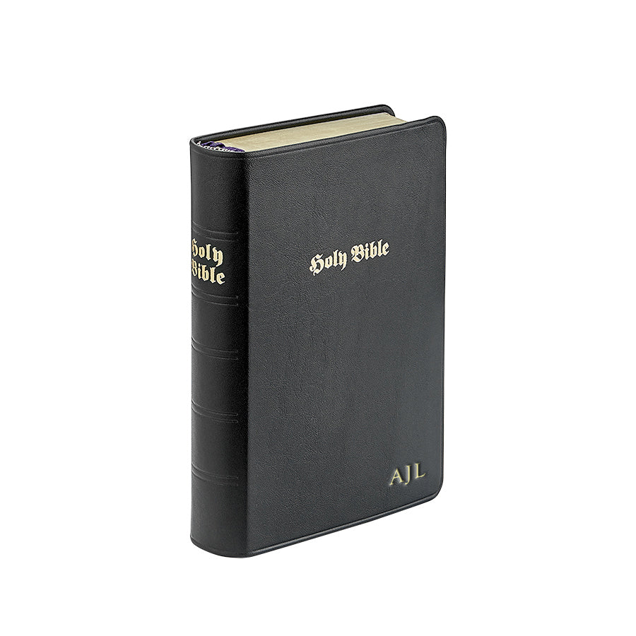 The Holy Bible | Black Traditional Leather – Graphic Image