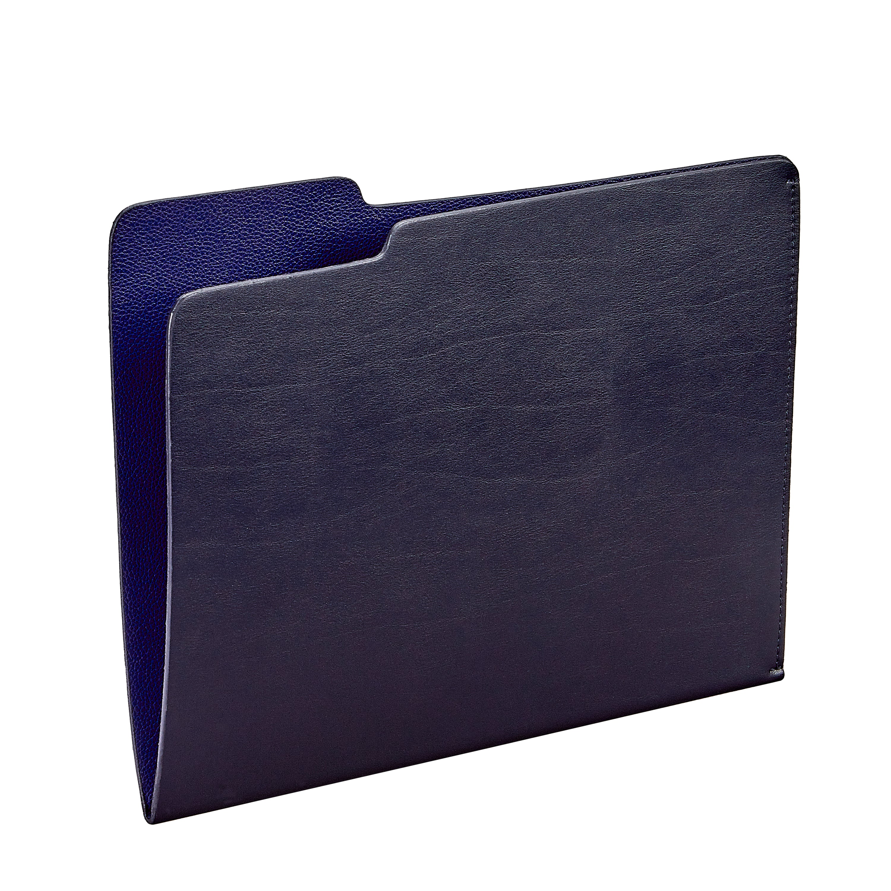 Carlo File Folder | Navy Genuine Leather – Graphic Image