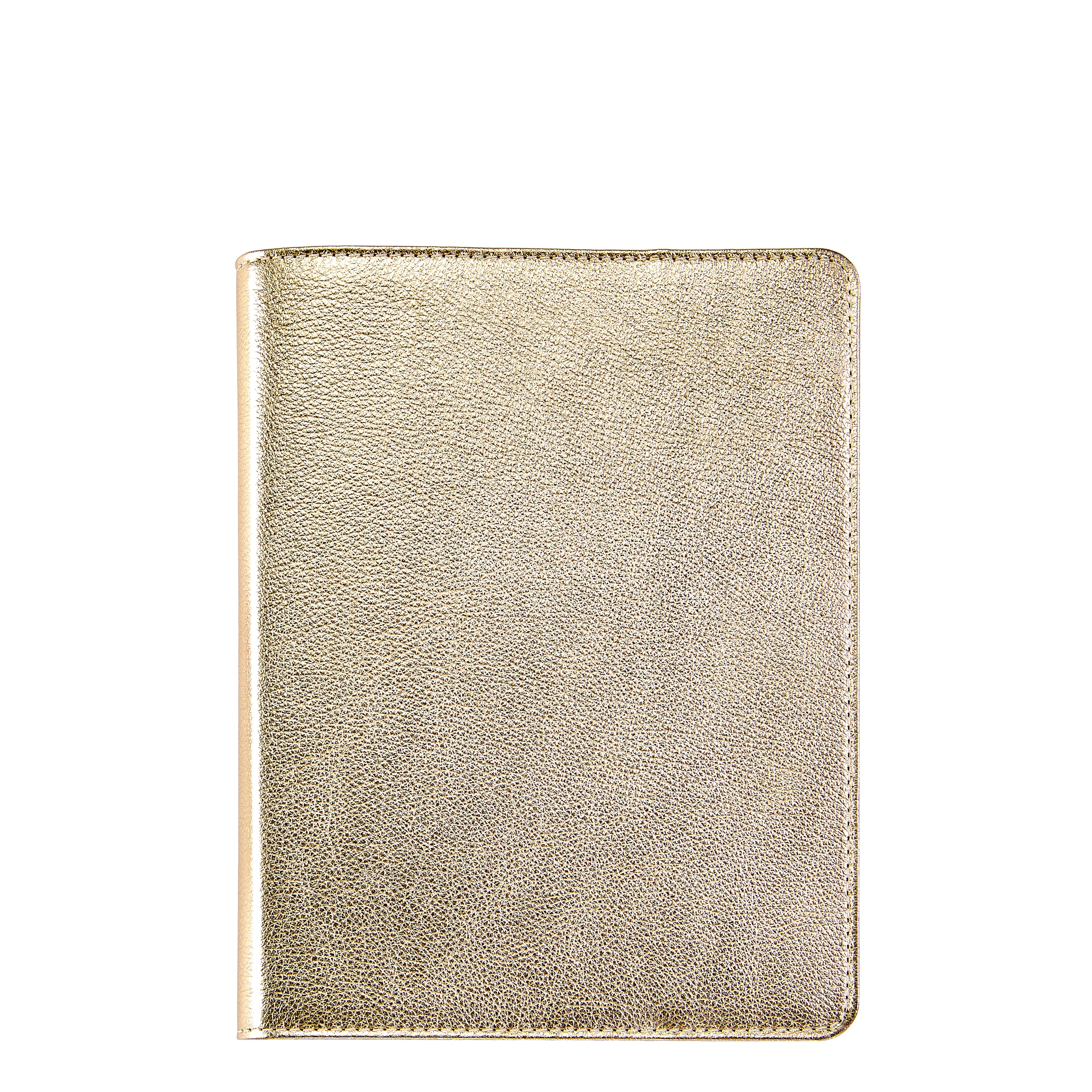 9" Wire-O-Notebook | White Gold Goatskin Leather – Graphic Image