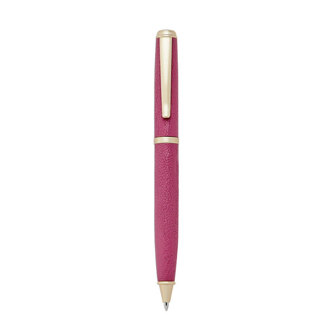 Leather Wrapped Pen | Pink Goatskin Leather – Graphic Image