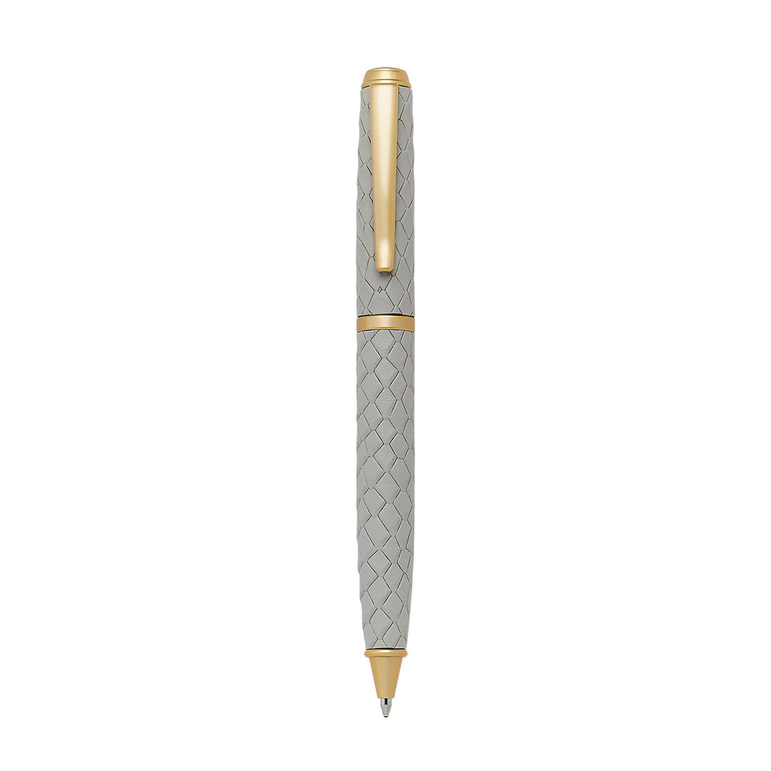 Leather Wrapped Pen | Oyster Embossed Python Leather – Graphic Image