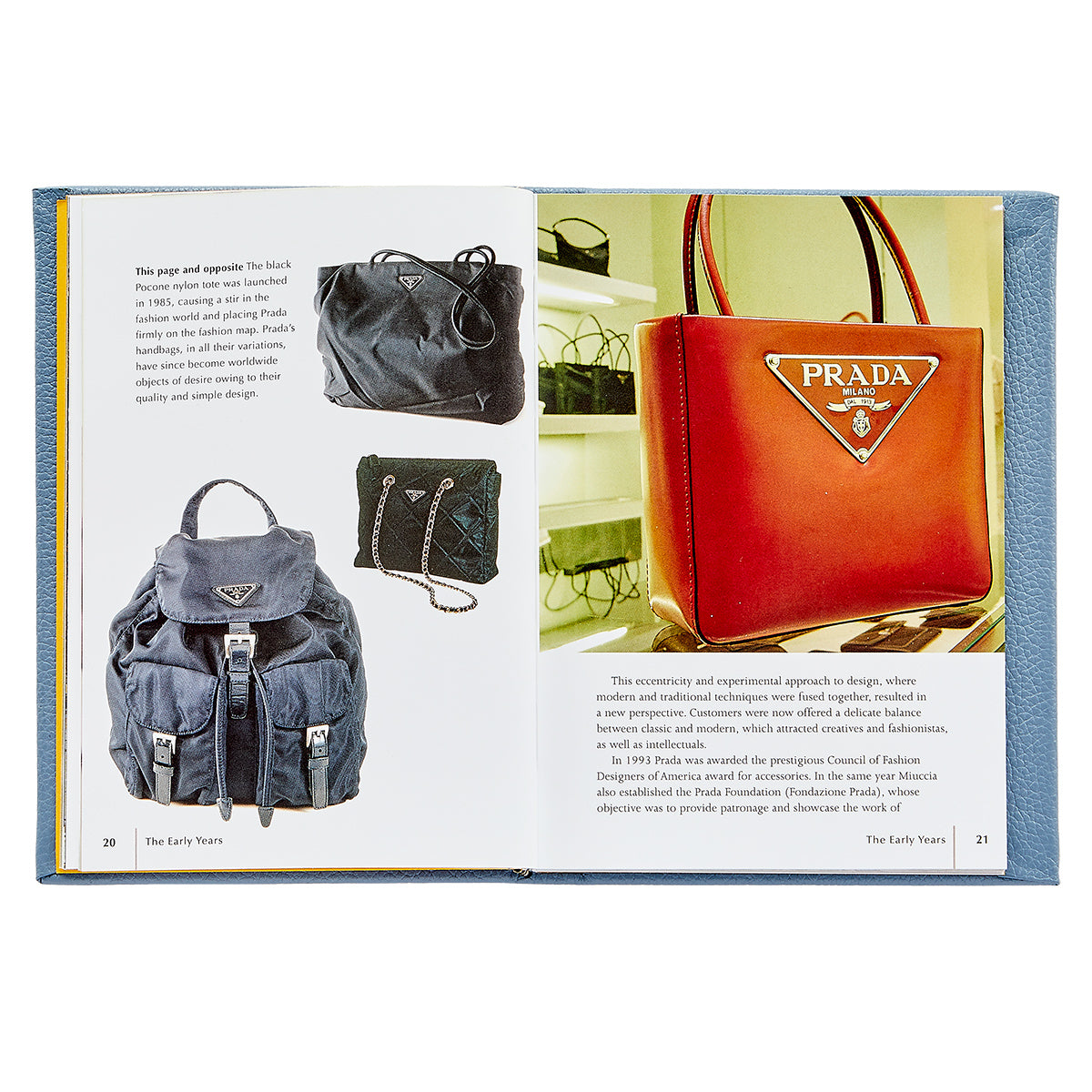 Little Book of Prada | Cornflower Pebble Grain Leather – Graphic Image